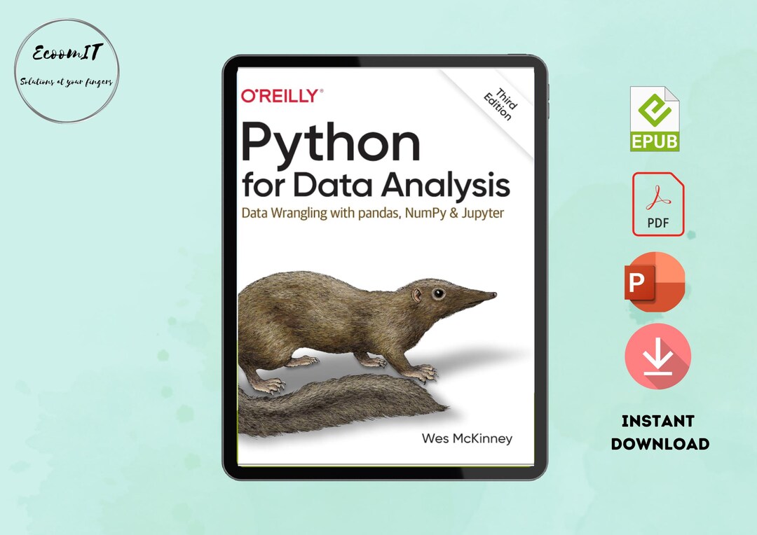 Python For Data Analysis Data Wrangling With Pandas Numpy And Jupyter 3rd Edition Etsy