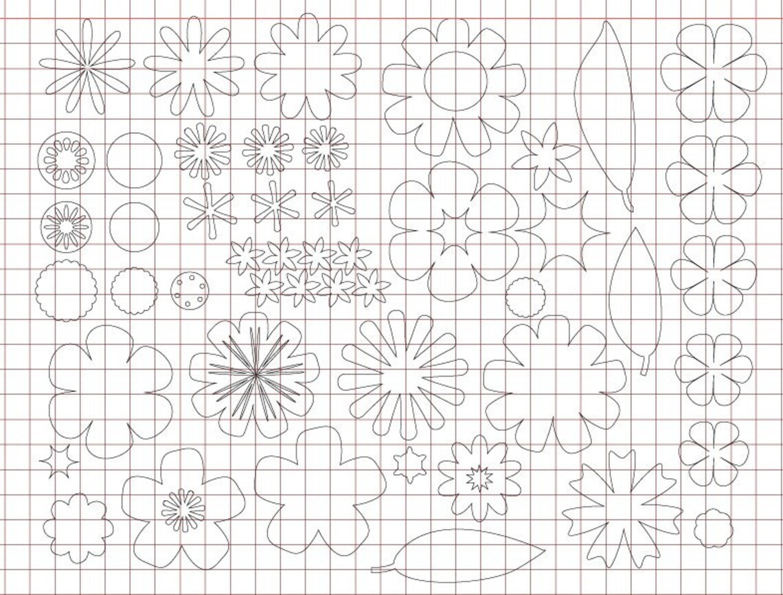 25 SVG Flowers and Leaves Cut Files for Cricut/silhouette - Etsy