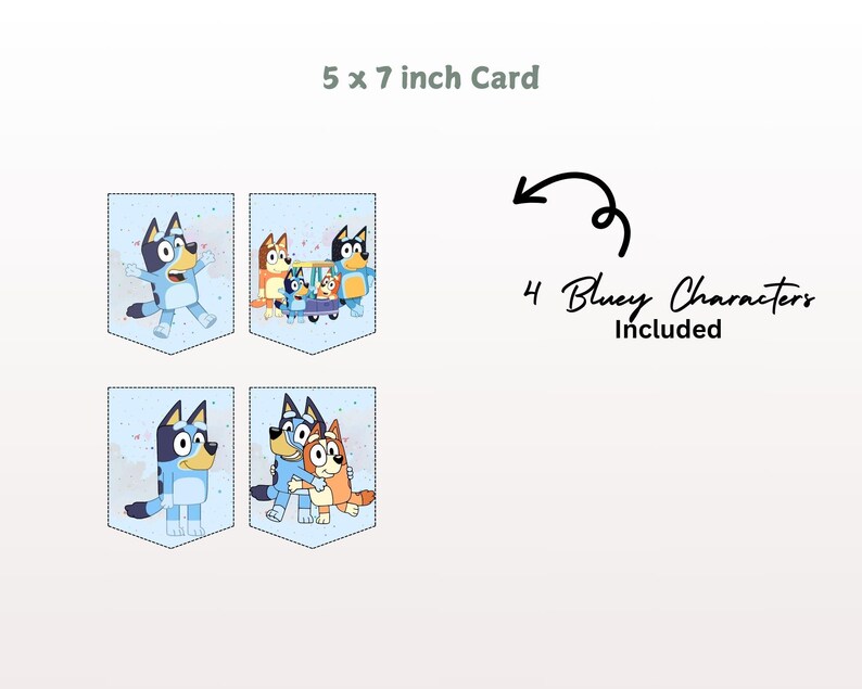 Bluey Birthday Banner | A to Z Letters & Numbers | Printable Bluey ...