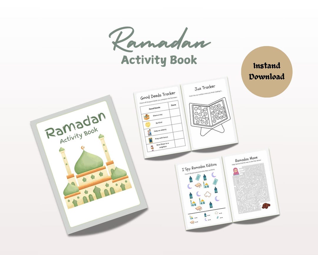 Ramadan Activity Book for Kids | Islamic Learning Printable | Kids ...