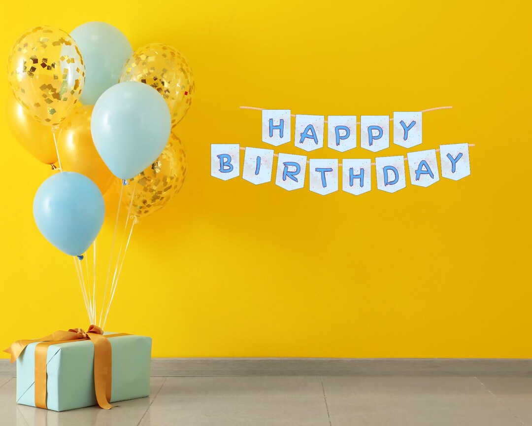 Bluey Birthday Banner | A to Z Letters & Numbers | Printable Bluey ...