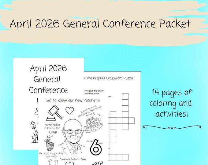 April 2026 General Conference Packet - Etsy