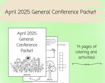 General Conference Acitivity Packet for Littles | April 2025 | Digital ...