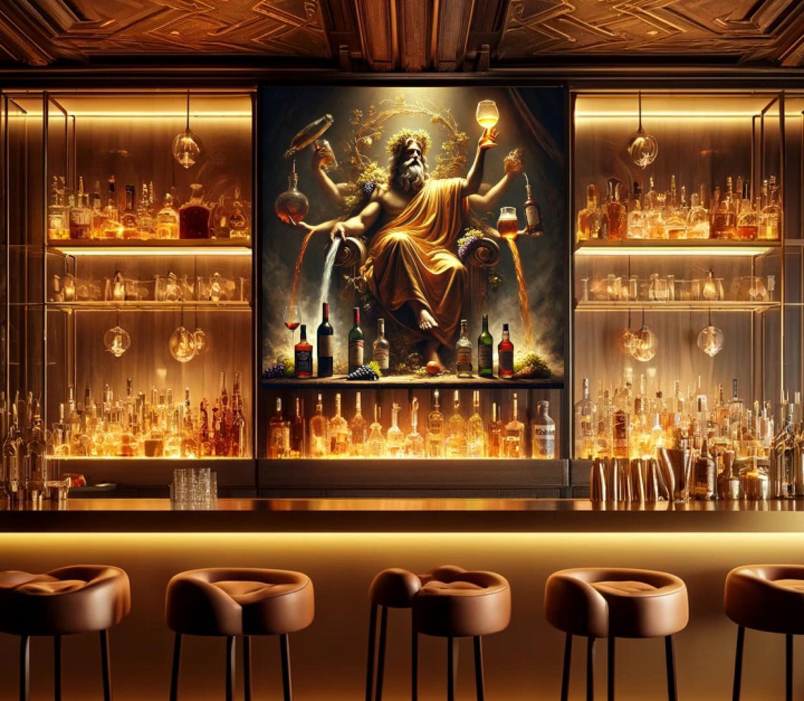 Golden God of Spirits Art Print | Digital Download Whiskey Wall Art ...