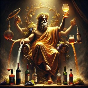 Golden God of Spirits Art Print | Digital Download Whiskey Wall Art ...