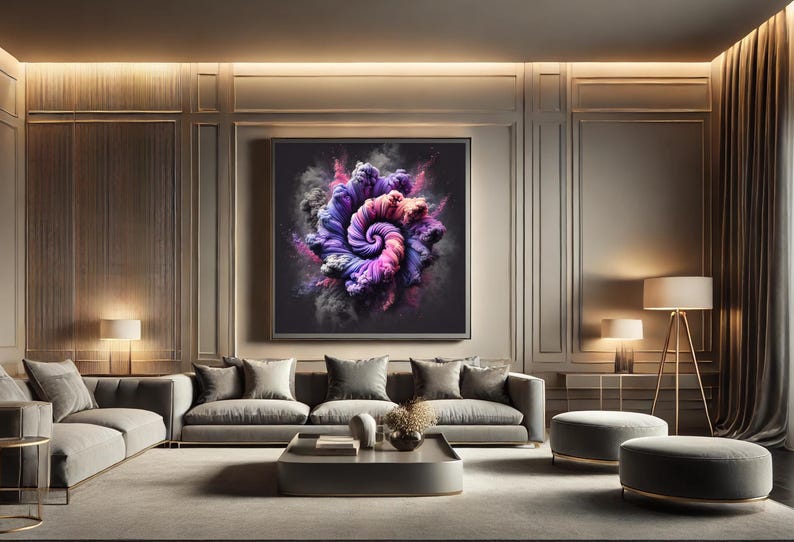 Colorful Swirling Smoke Art Print - Abstract Wall Decor - Etsy