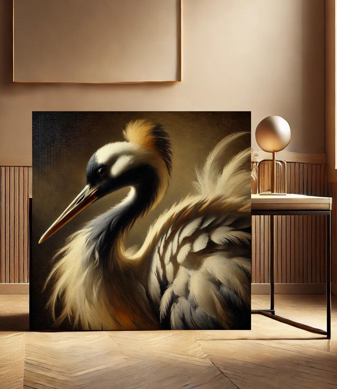 Elegant Crane Bird Portrait – Vintage Wildlife Digital Print, Nature ...