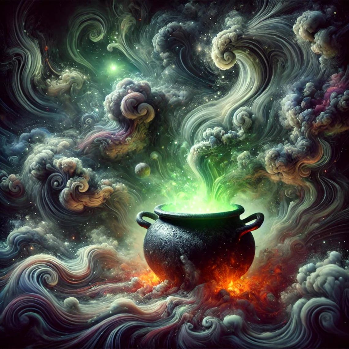 Halloween Smoke Art Prints: Surreal Zombie, Skeleton, Cauldron (digital ...