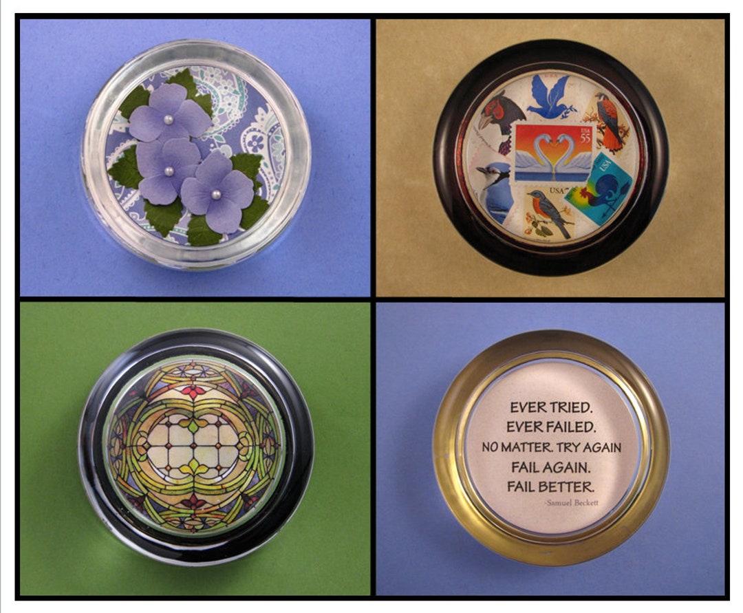 Custom Paperweight, Personalized Gift, Round Paperweight, Glass ...