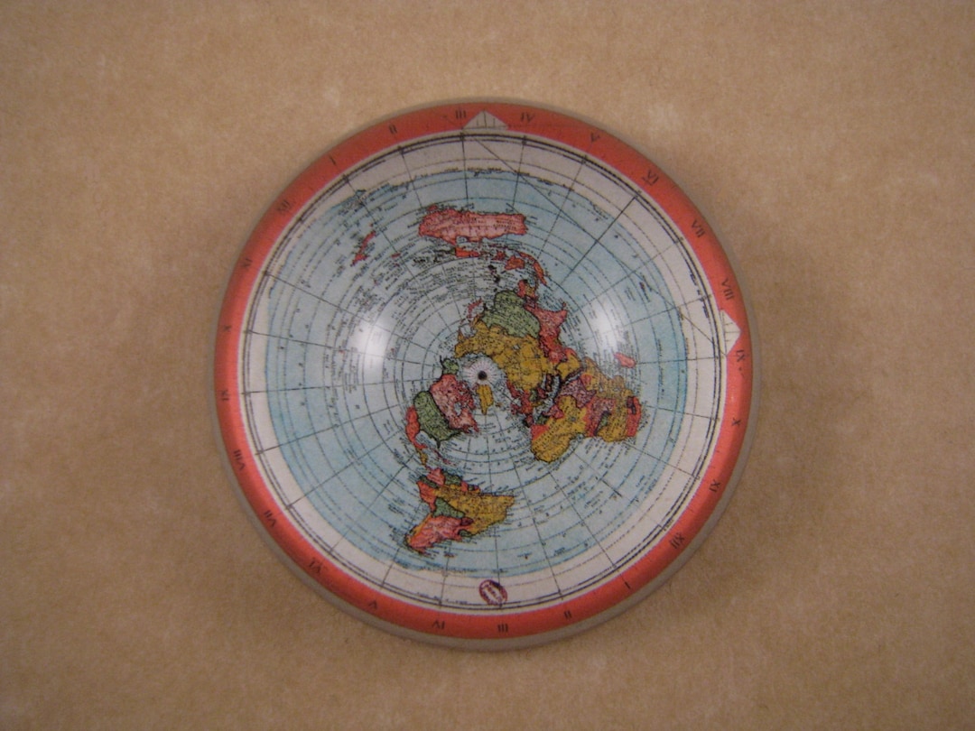 World Map Dome, Map Paperweight, Map Dome, Flat Map Dome, Medium Glass ...