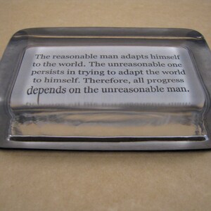 George Bernard Shaw Reasonable Man Quote Quote Paperweight | Etsy