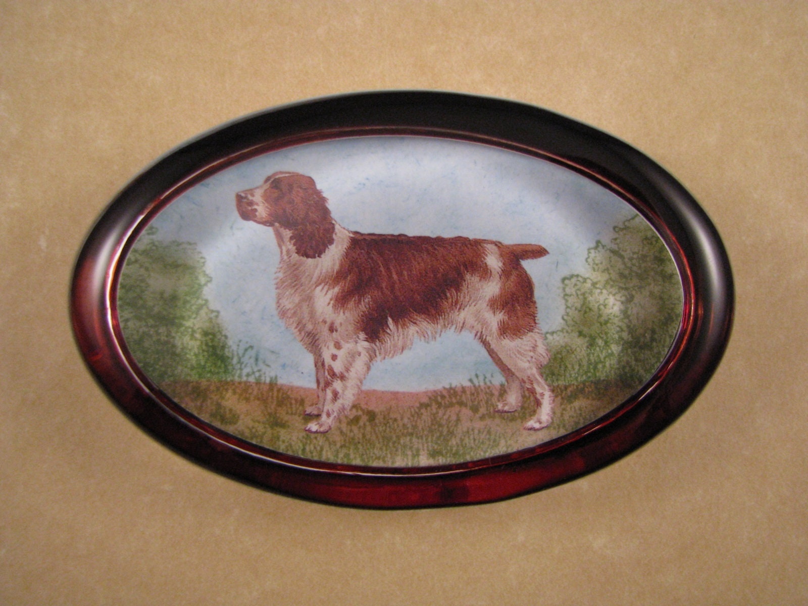 Art & Collectibles Collectibles Oval Paperweight English Springer ...