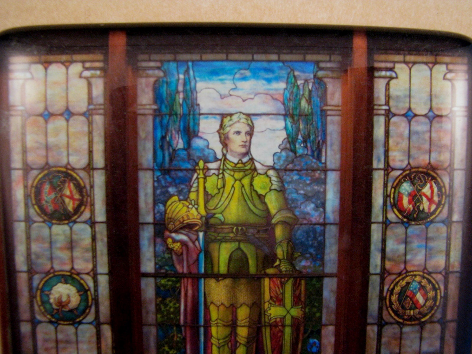 Knight Paperweight, Tiffany-style Glass, Knight Stained Glass, Square ...