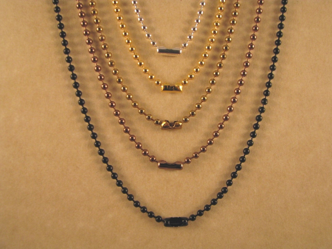 30 Inch 2.4 Mm Chain, SET of 2, Ball Chain Set, Silver Ball Chain, Sun ...