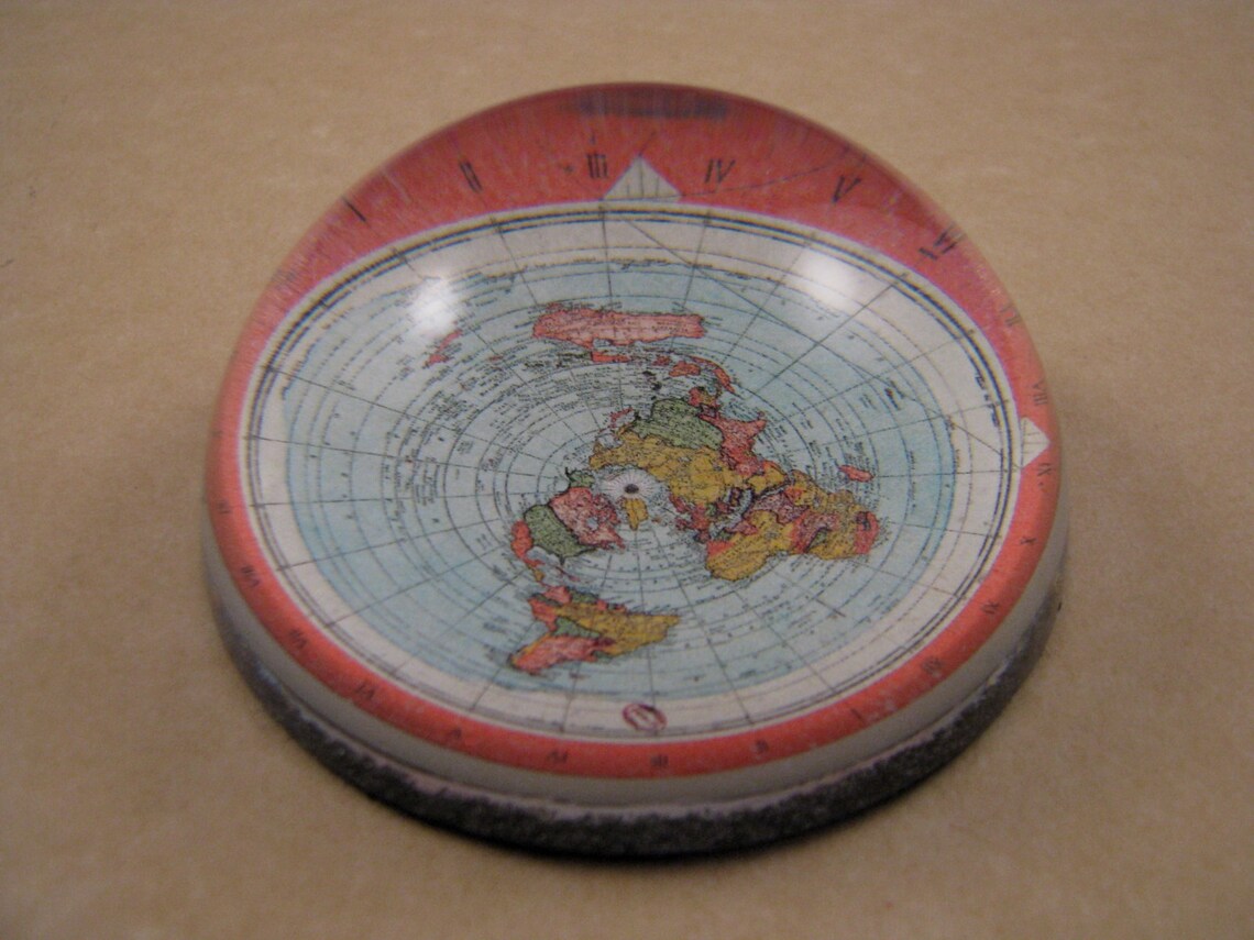 World Map Dome Map Paperweight Map Dome Flat Map Dome - Etsy