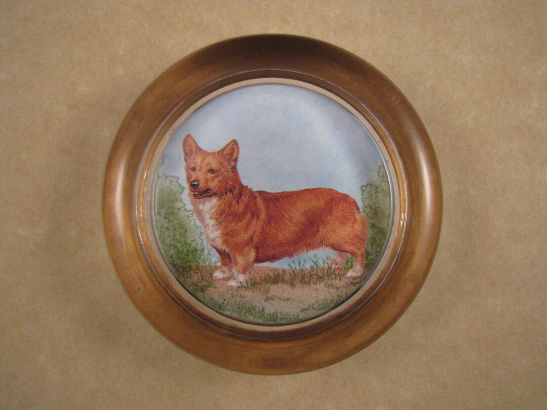 Pembroke Welsh Corgi Paperweight, Corgi Paperweight, Round Paperweight ...