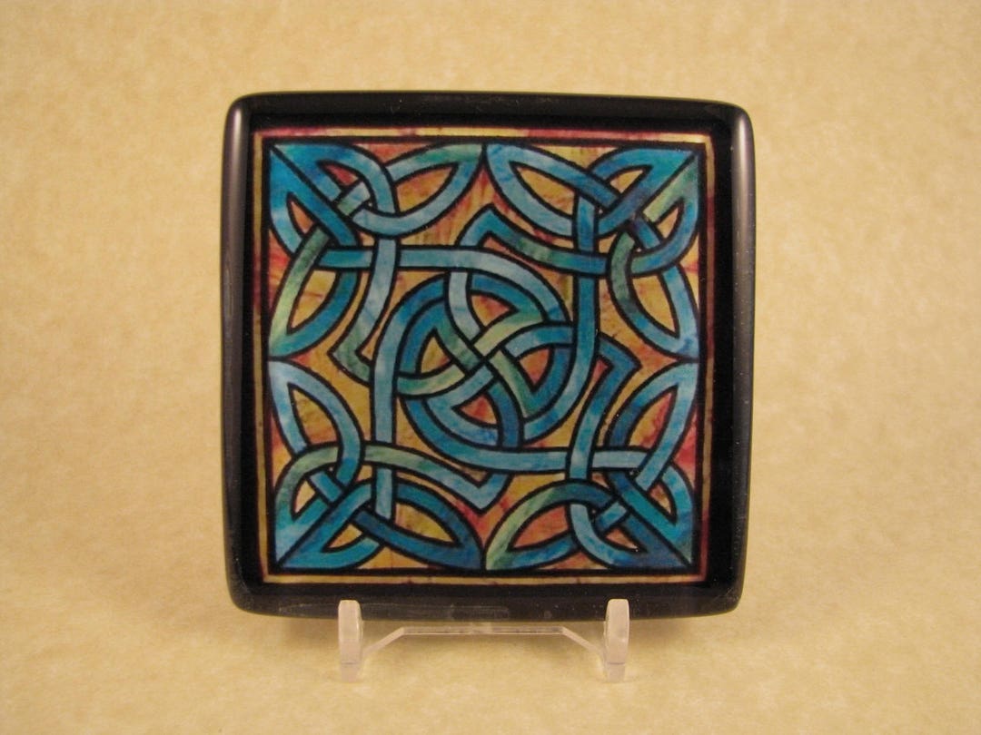 Celtic Knot Glass, Celtic Paperweight, Stained Glass Window, Irish ...