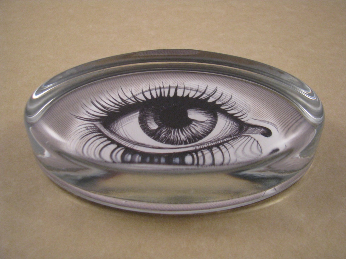 Tearful Left Eye Eye Paperweight Eye Illustration Glass | Etsy