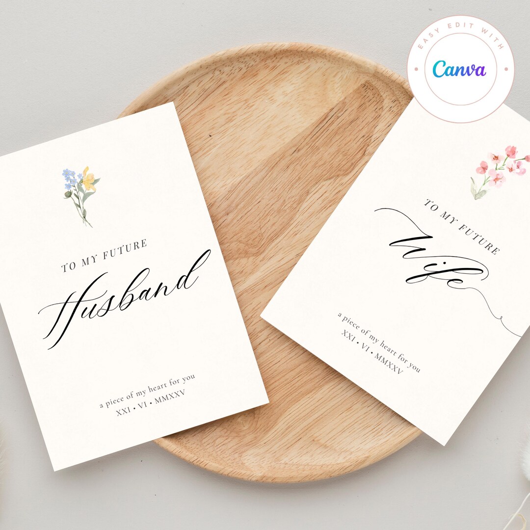 Wedding Day Letter to My Groom Bride Canva Template, to My Future ...