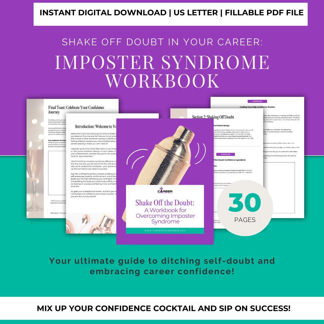 Overcoming Imposter Syndrome Workbook - Etsy