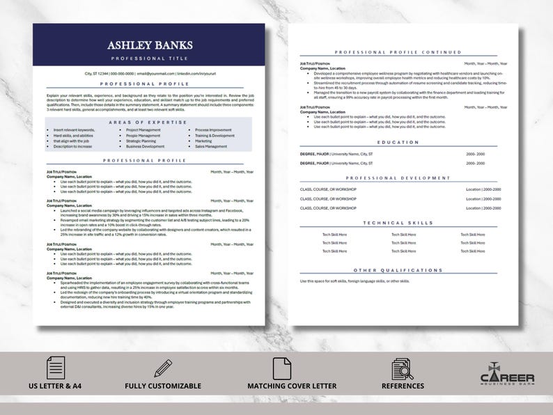 ATS Resume Template | Ats-friendly | ATS Resume Template Word ...