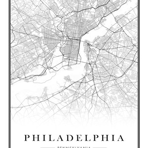 Map of Philadelphia, PA - Etsy