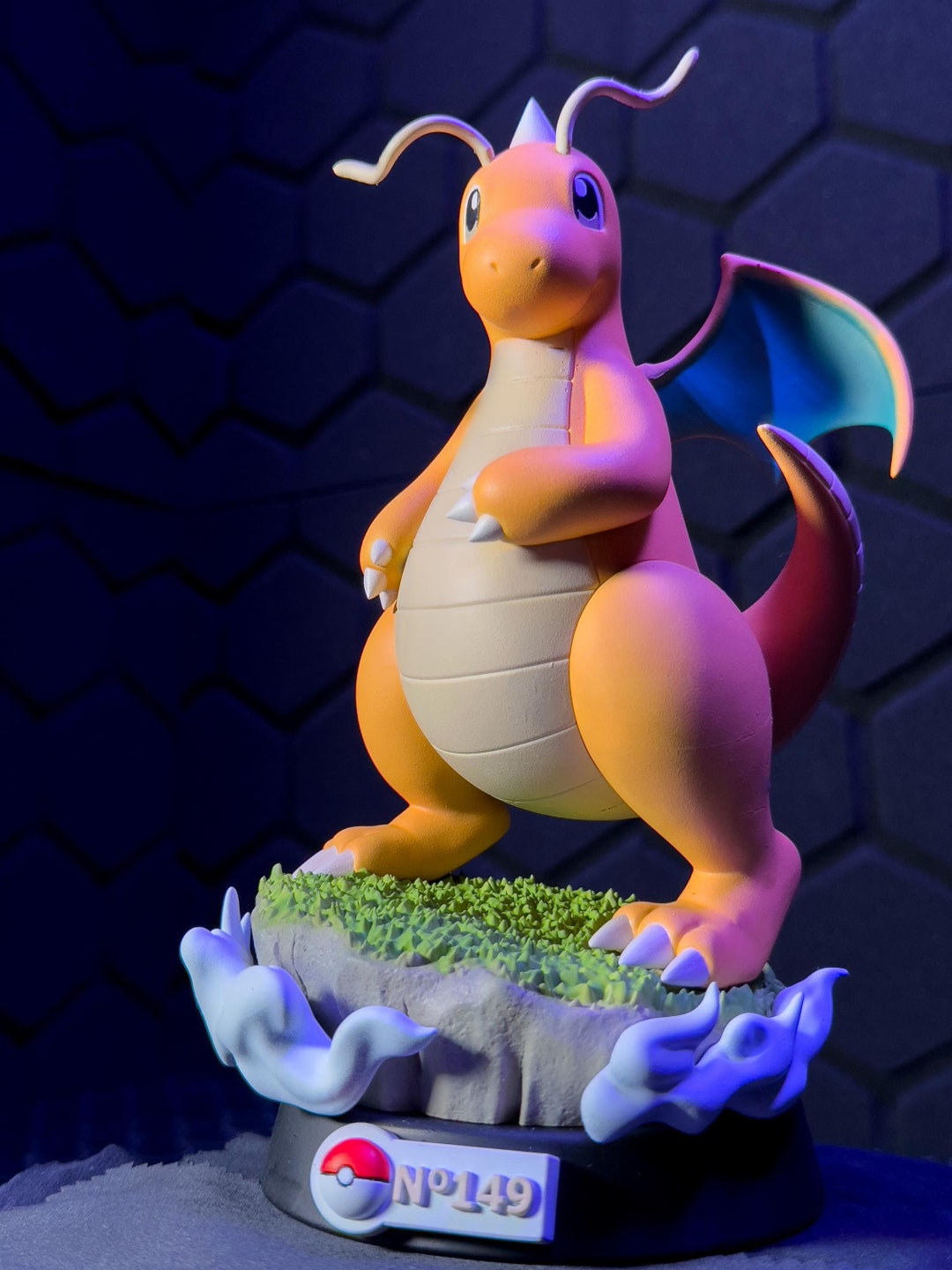 Dragonite Pokemon Figure 3D Print Resin Pokemon Decoration Collectible ...