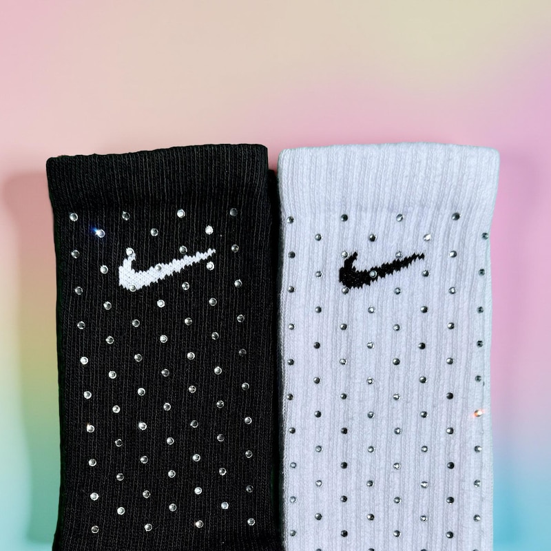 Rhinestone Socks - Etsy