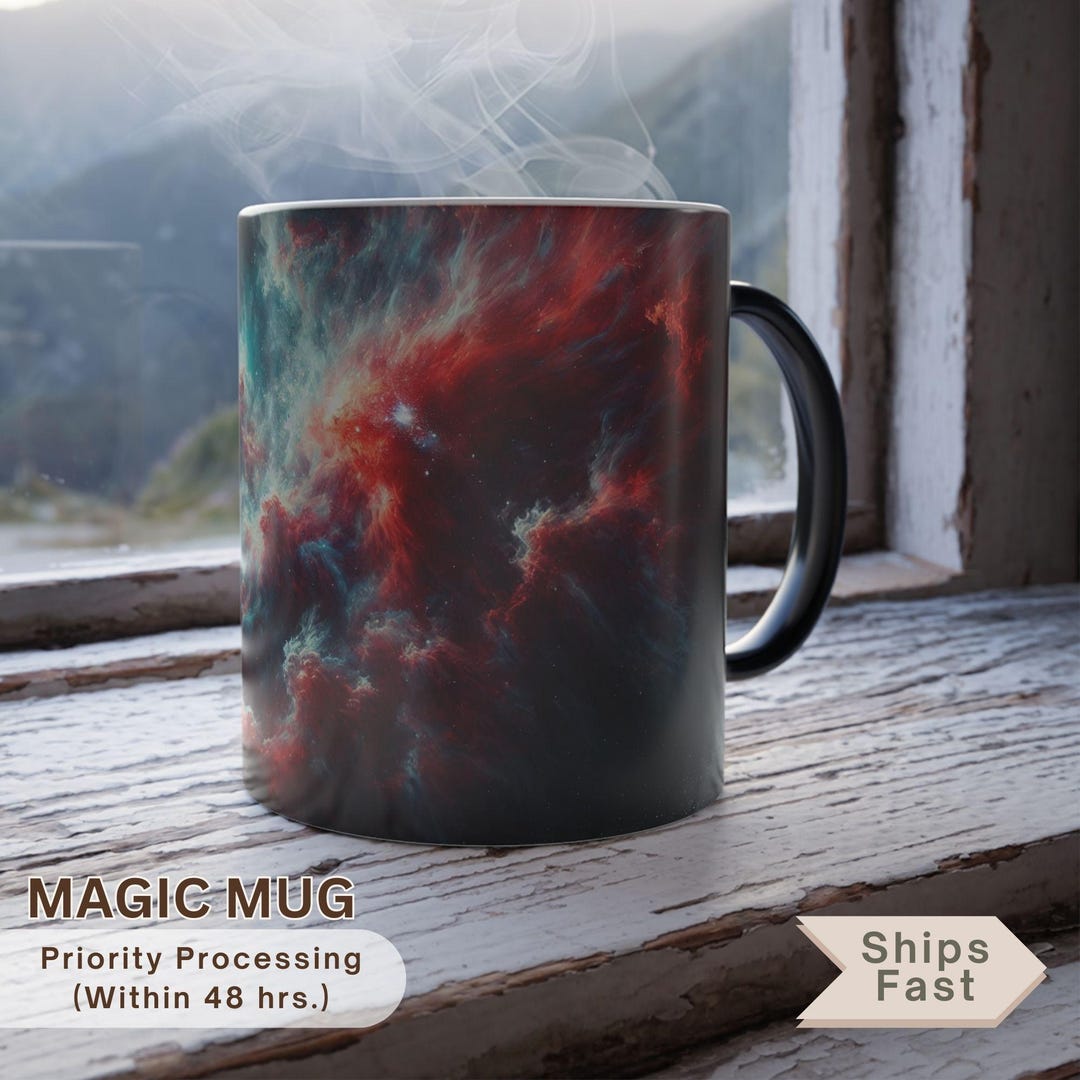 Galaxy Color Changing Mug, Heat Reveal Space Nebula Magic Cup - 11oz ...