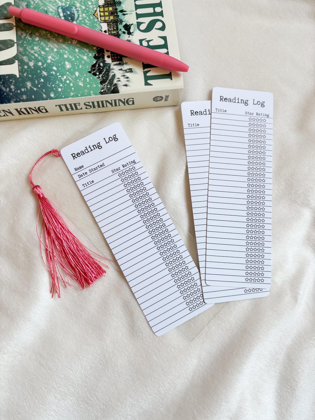 Reading Log Bookmark, Reading Tracker, Book Log, Book Tracker, Five ...