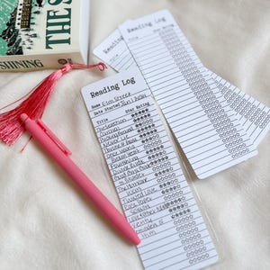 Reading Log Bookmark, Reading Tracker, Book Log, Book Tracker, Five ...
