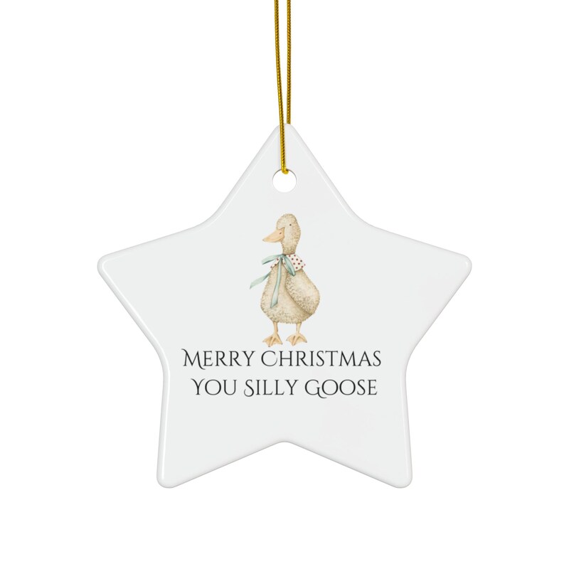 Ceramic Goose Ornament - Etsy