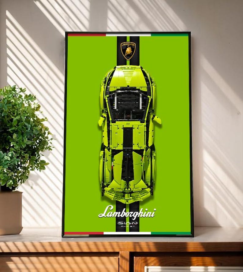 Poster - Unique Background Poster for Frame 61x91.5cm - LEGO TECHNIC ...