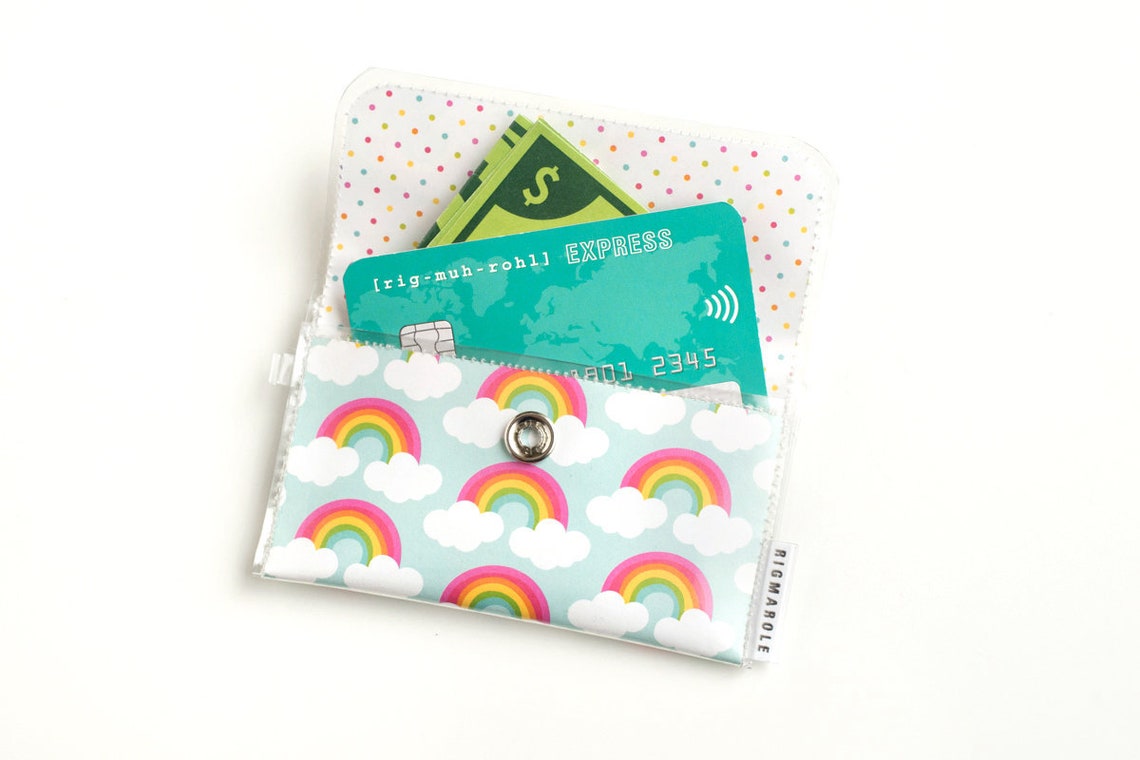 Rainbow Card Wallet - Etsy