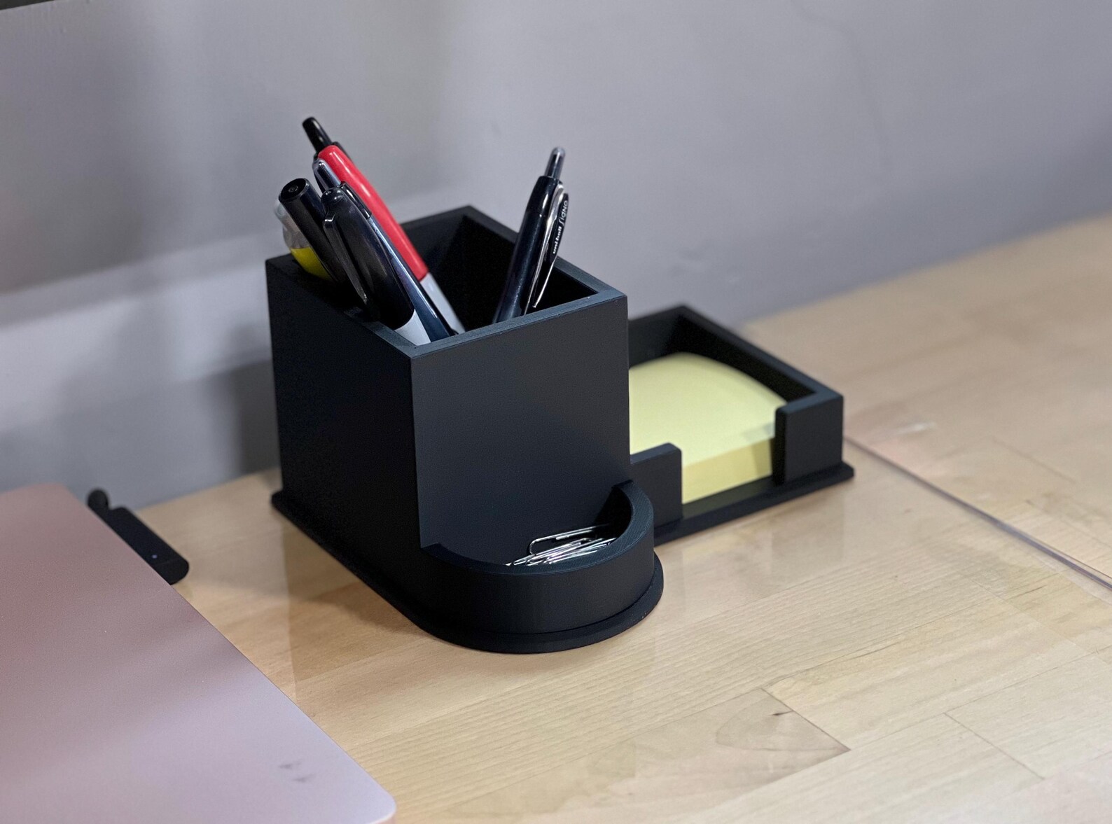 Office Desk Pen Organizer - Sticky Note / Paper Clip Storage - Etsy