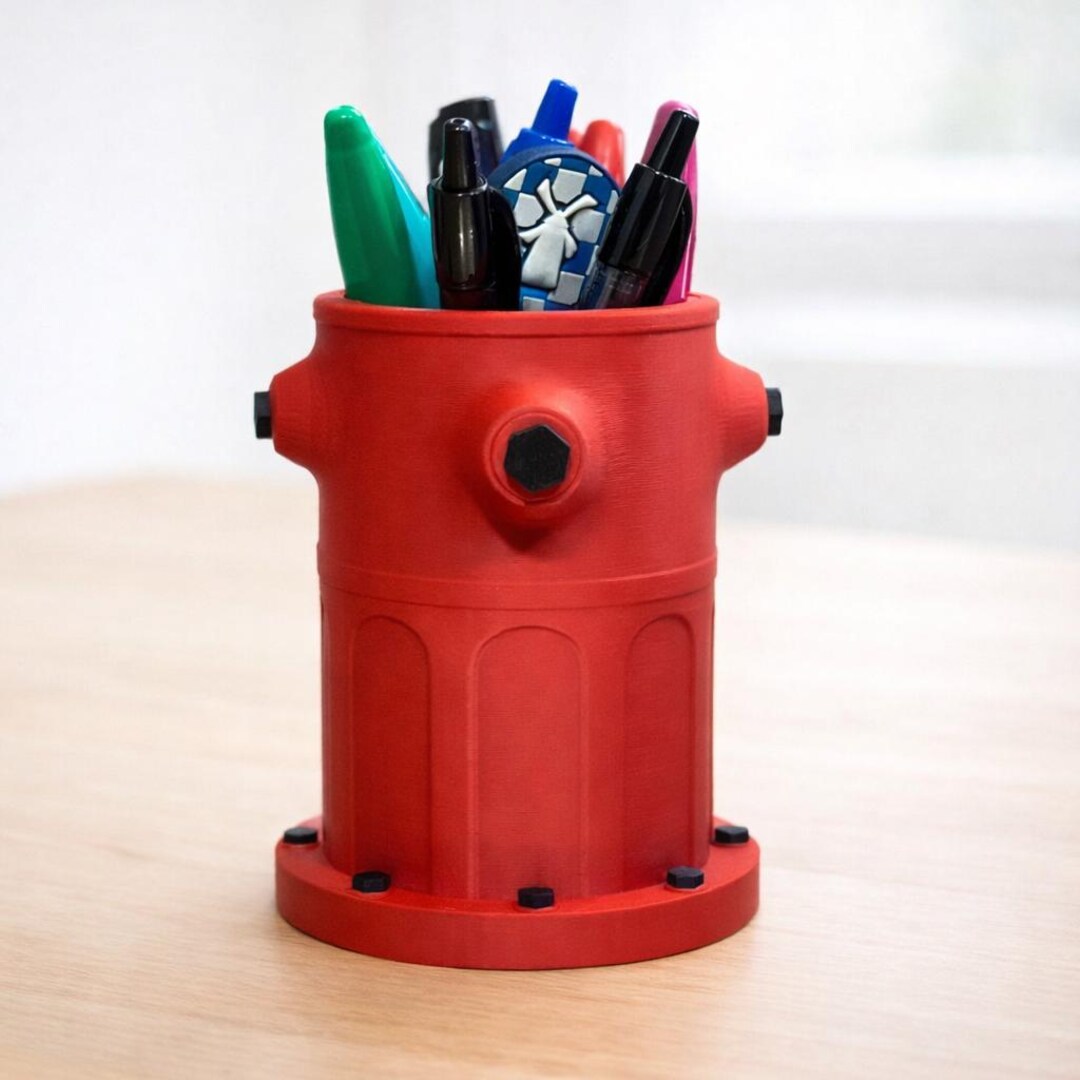 Fire Hydrant Pen Holder - Fun Gift for Firefighters or Pet Owners ...
