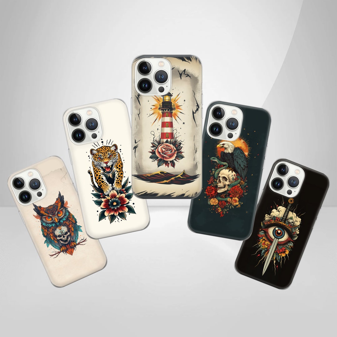 Nostalgic Old School Tattoo Phone Case - Vintage Inspired Design - Etsy