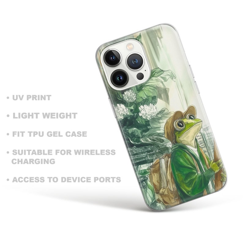 Funny Frog Art TPU Gel Phone Case, Toad Cover - Etsy UK