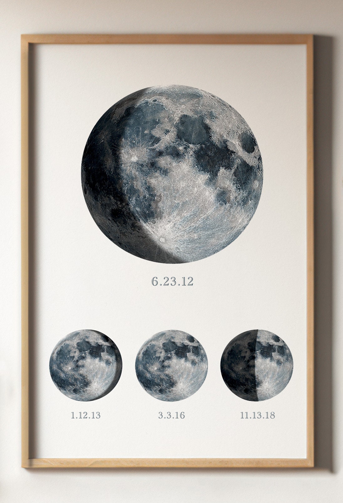 Custom Moon Phase Art Print REAL Archival Print Custom - Etsy