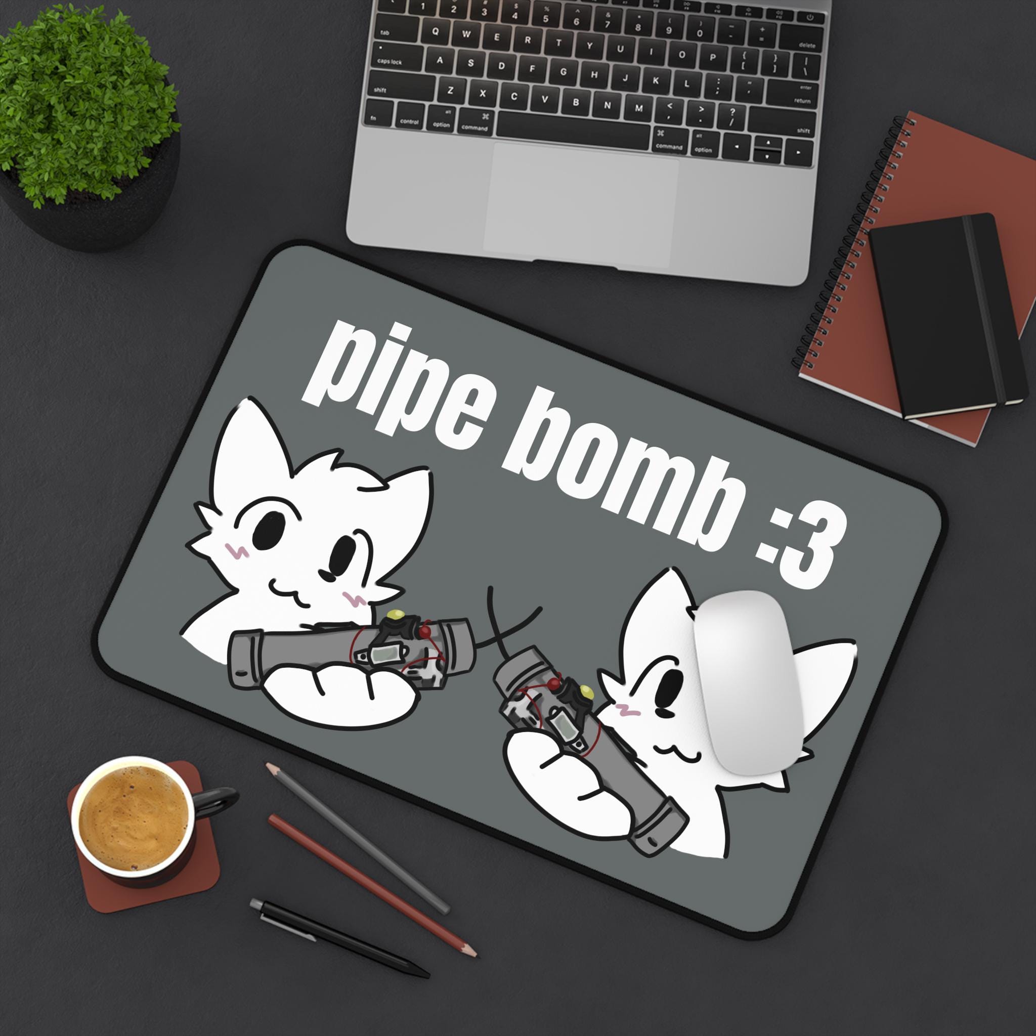 Boykisser Pipe Bomb Meme Desk Mat - Etsy
