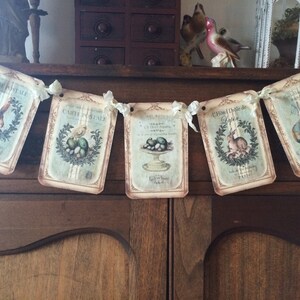 Vintage Rabbit and Chick Spring Banner Easter Bunny and Chick - Etsy