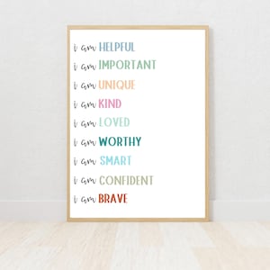 I Am Affirmations, Affirmations for Kids, Words of Affirmations ...