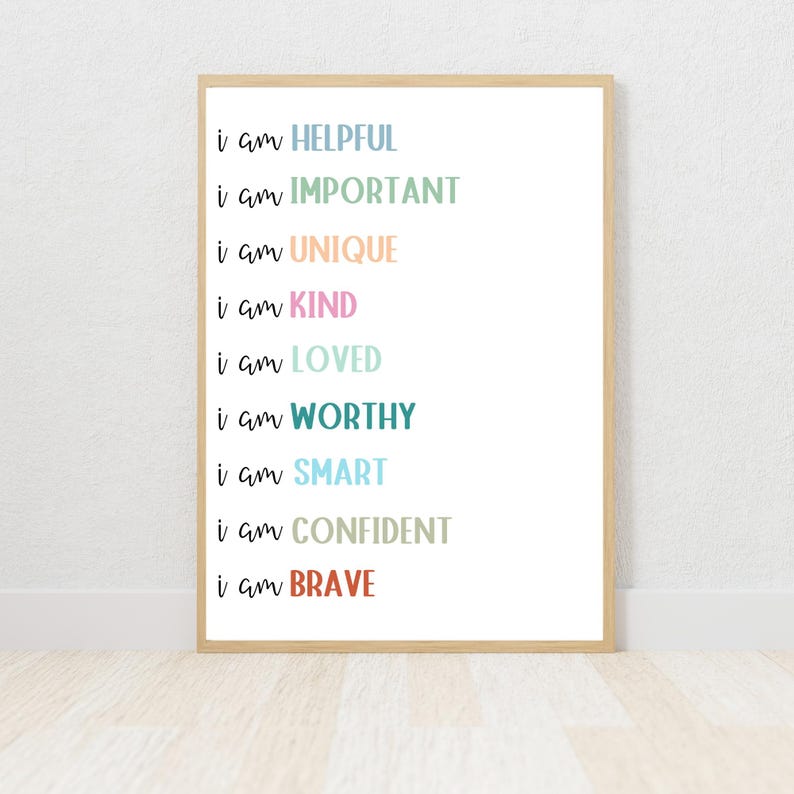I Am Affirmations, Affirmations for Kids, Words of Affirmations ...