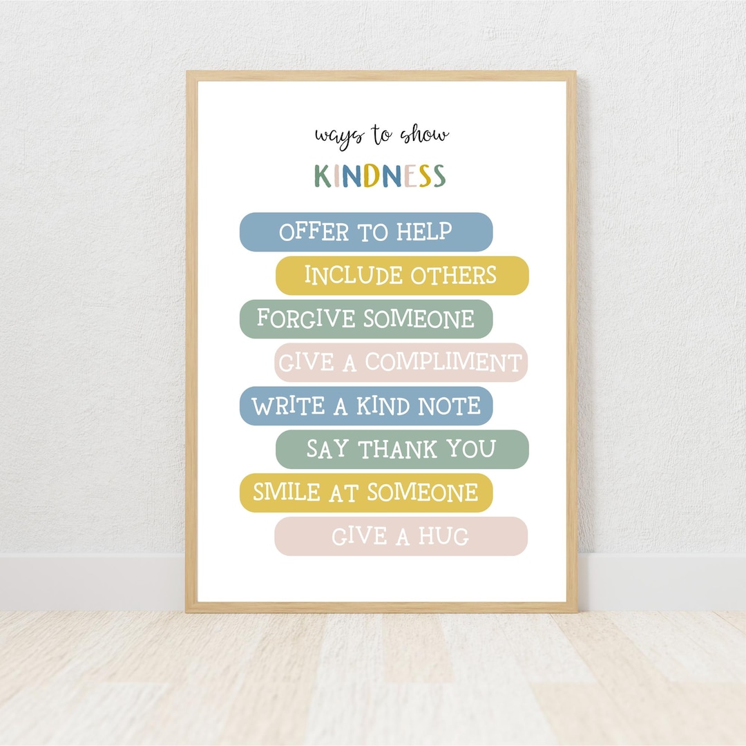 Ways to Be Kind, Kindness Matters, Inclusion Diversity, Be Kind Poster ...