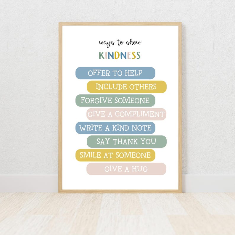 Ways to Be Kind, Kindness Matters, Inclusion Diversity, Be Kind Poster ...