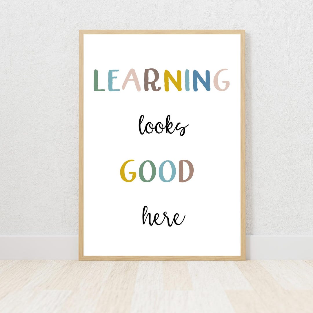 Learning Goal Poster, Learning Poster Printable, Boho Classroom Decor ...
