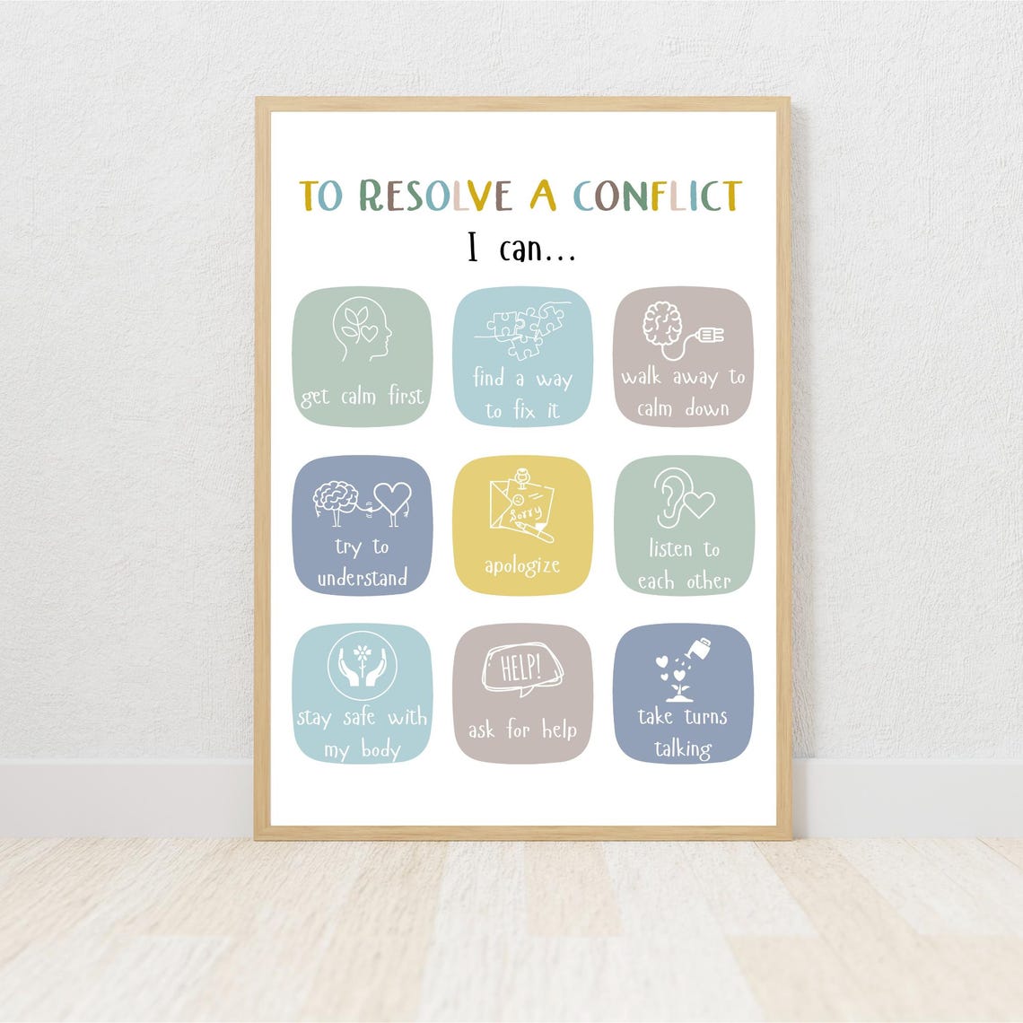 Anger Management Poster , Conflict Resolution Poster, Kids Coping ...