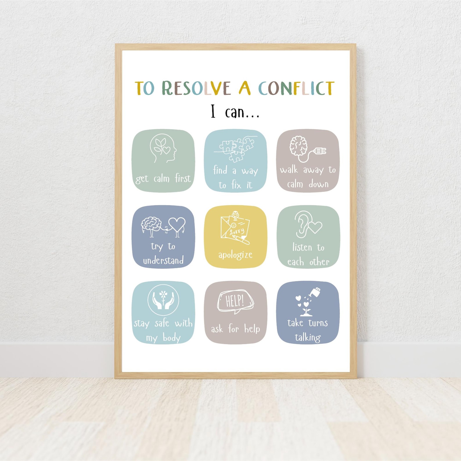 Anger Management Poster , Conflict Resolution Poster, Kids Coping ...
