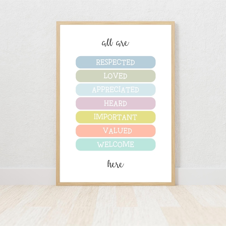 All Are Welcome Here Poster, Diversity Inclusion Sign, Everyone is ...