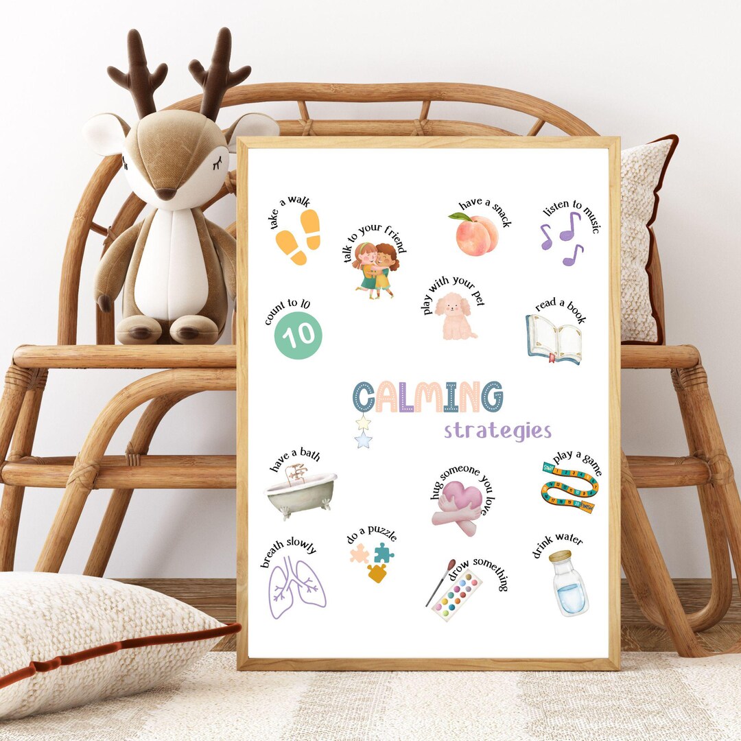 Calming Strategies, Therapy Office Decor, Mental Health Poster, Therapy ...